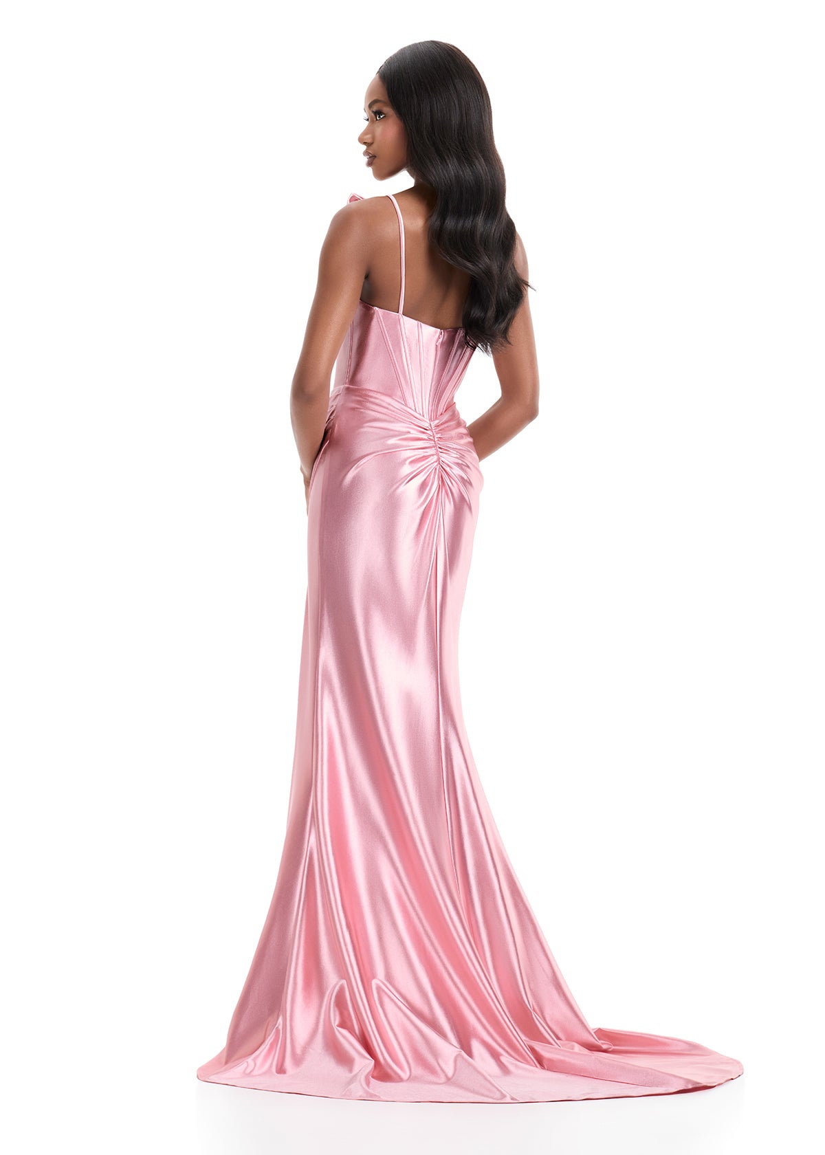 ASHLEYlauren Style 12239 - Dress with Corset Bustier and Bow Details