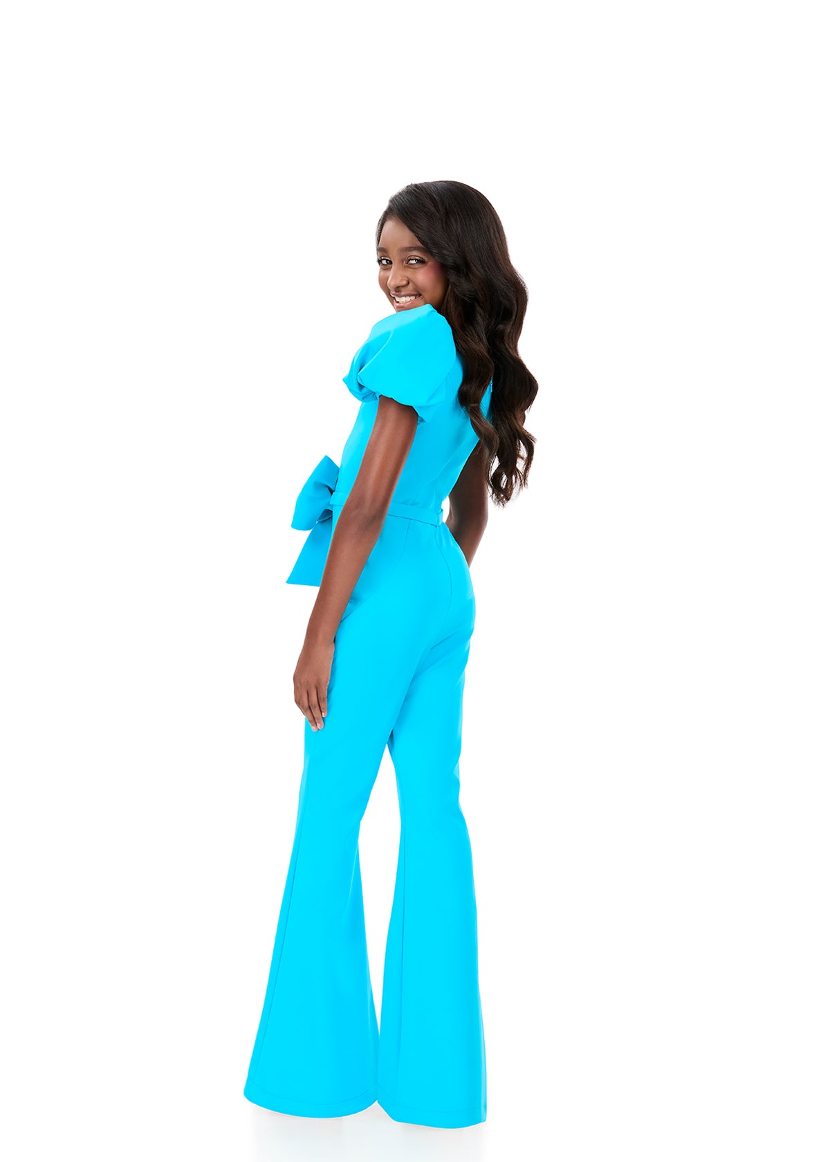 ASHLEYlauren Style 8357 Kids Pageant Interview Jumpsuit with Puff ...